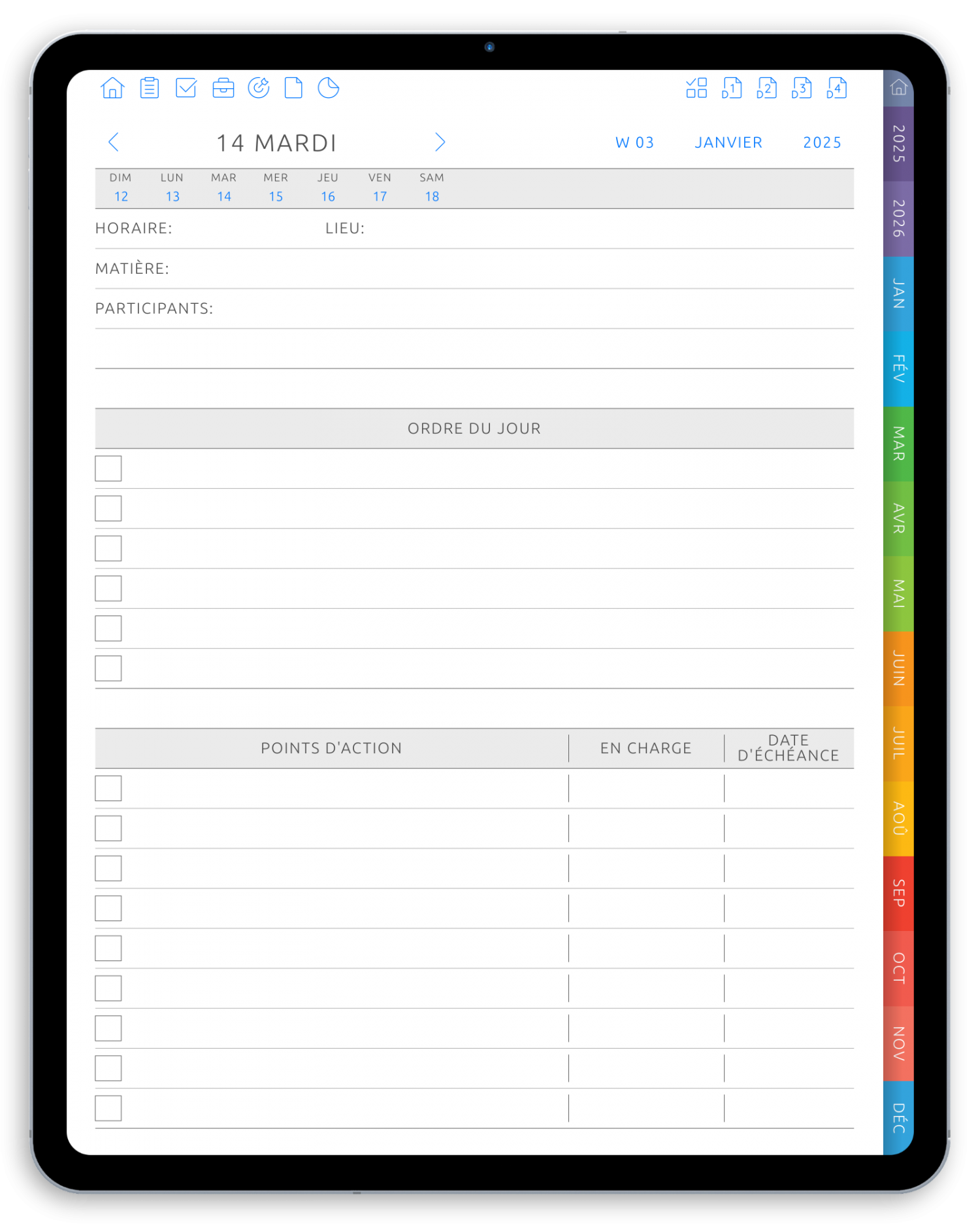 iPad Meeting Planner - Get Your Digital Planner Template PDF for ...