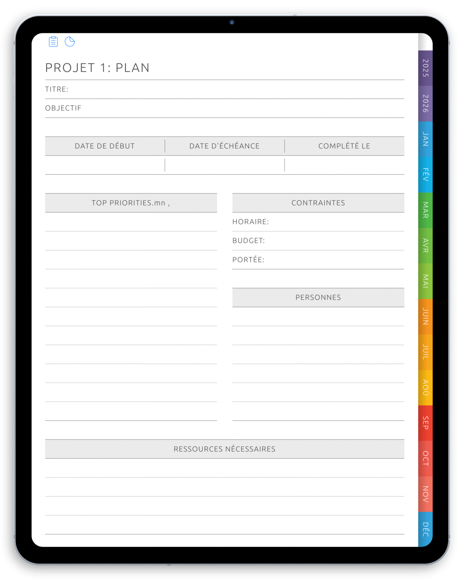 iPad Project Planner - Get Your Digital Planner Template PDF for ...